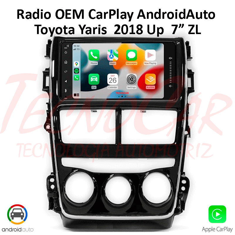 RADIO OEM 7" TOYOTA YARIS 2018 CARPLAY / ANDROID AUTO