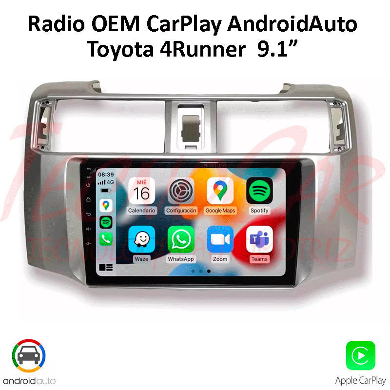 RADIO TOYOTA 4RUNNER CARPLAY / ANDROID AUTO / 9.1"