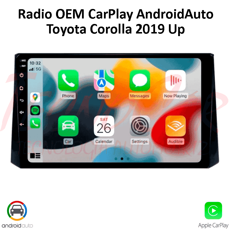 RADIO TOYOTA COROLLA 2019 CARPLAY / ANDROID AUTO / 10.1" QLED 4x64RAM